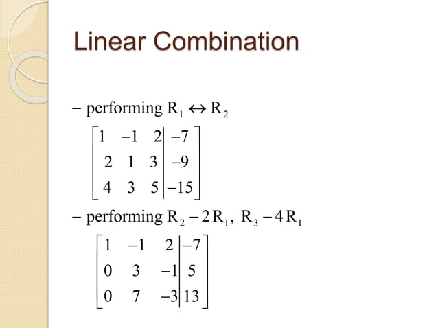 Linear Combination, Span And Linearly Independent, Dependent Set | PPT
