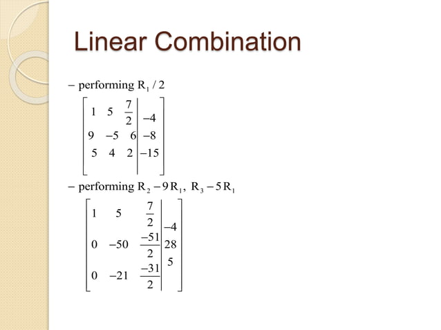 Linear Combination, Span And Linearly Independent, Dependent Set | PPTX