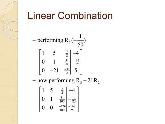 Linear Combination, Span And Linearly Independent, Dependent Set | PPT