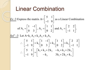 Linear Combination, Span And Linearly Independent, Dependent Set | PPT