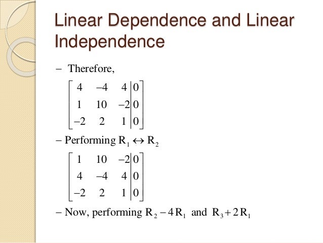 Linear Combination, Span And Linearly Independent, Dependent Set
