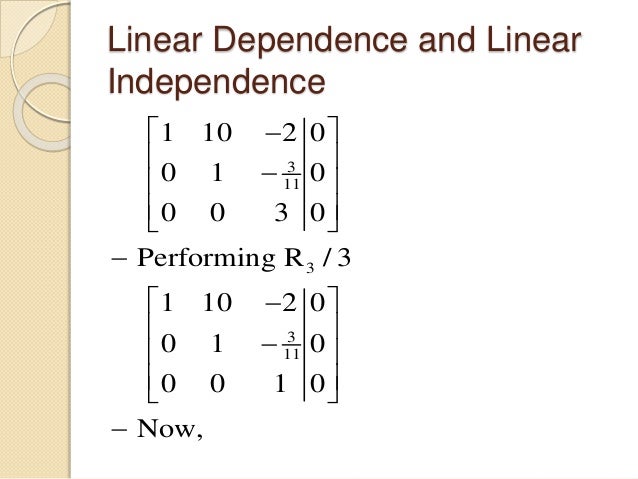 Linear Combination, Span And Linearly Independent, Dependent Set