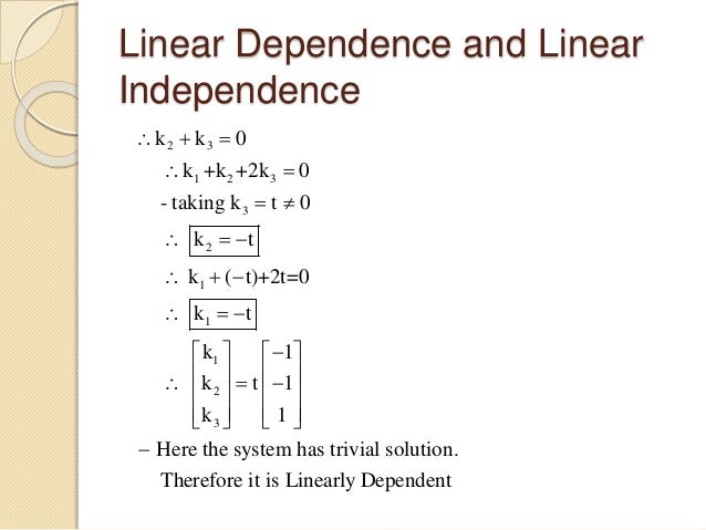 Linear Combination, Span And Linearly Independent, Dependent Set