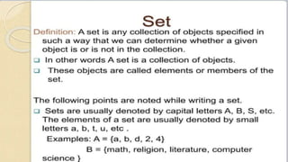 Chapter - 1 sets mathematics class 12 pptx | PPT