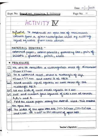 Maths practical file (class 12) | PDF