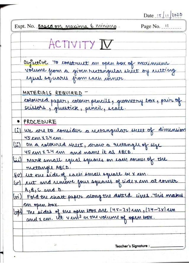 Maths practical file (class 12) | PDF
