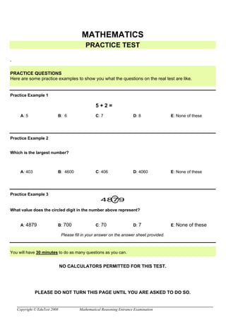 Mathspractice | PDF