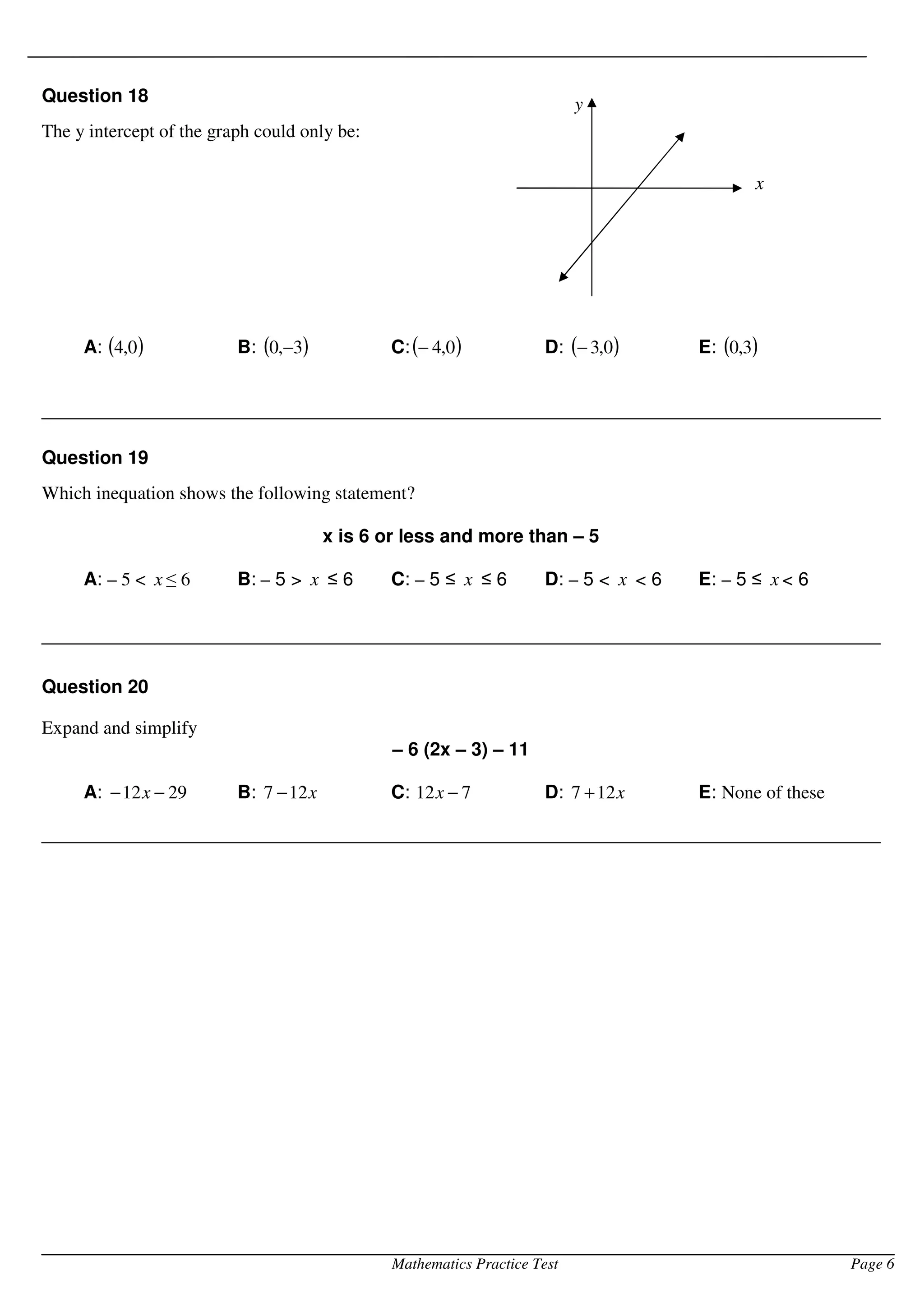 mathspractice.pdf | Standardized Testing | Educational Assessment