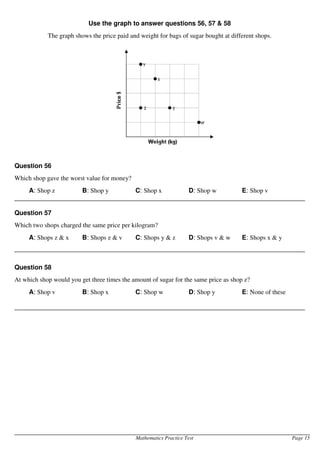mathspractice.pdf | Standardized Testing | Educational Assessment