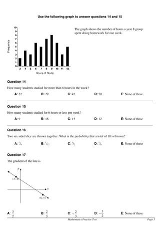 mathspractice.pdf | Standardized Testing | Educational Assessment