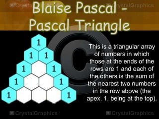 Blasie Pascal Contributions to Mathematics | PPTX