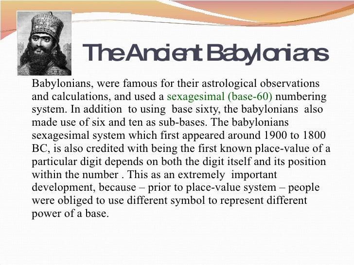 Babylonian Numerals Were A Base 60 Positional System The Babylonians