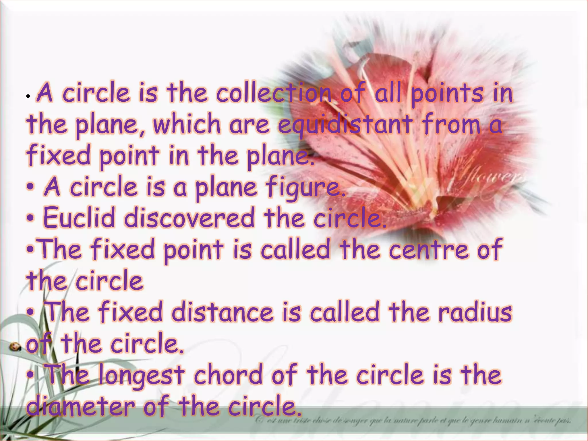 maths ppt on circles | PPTX