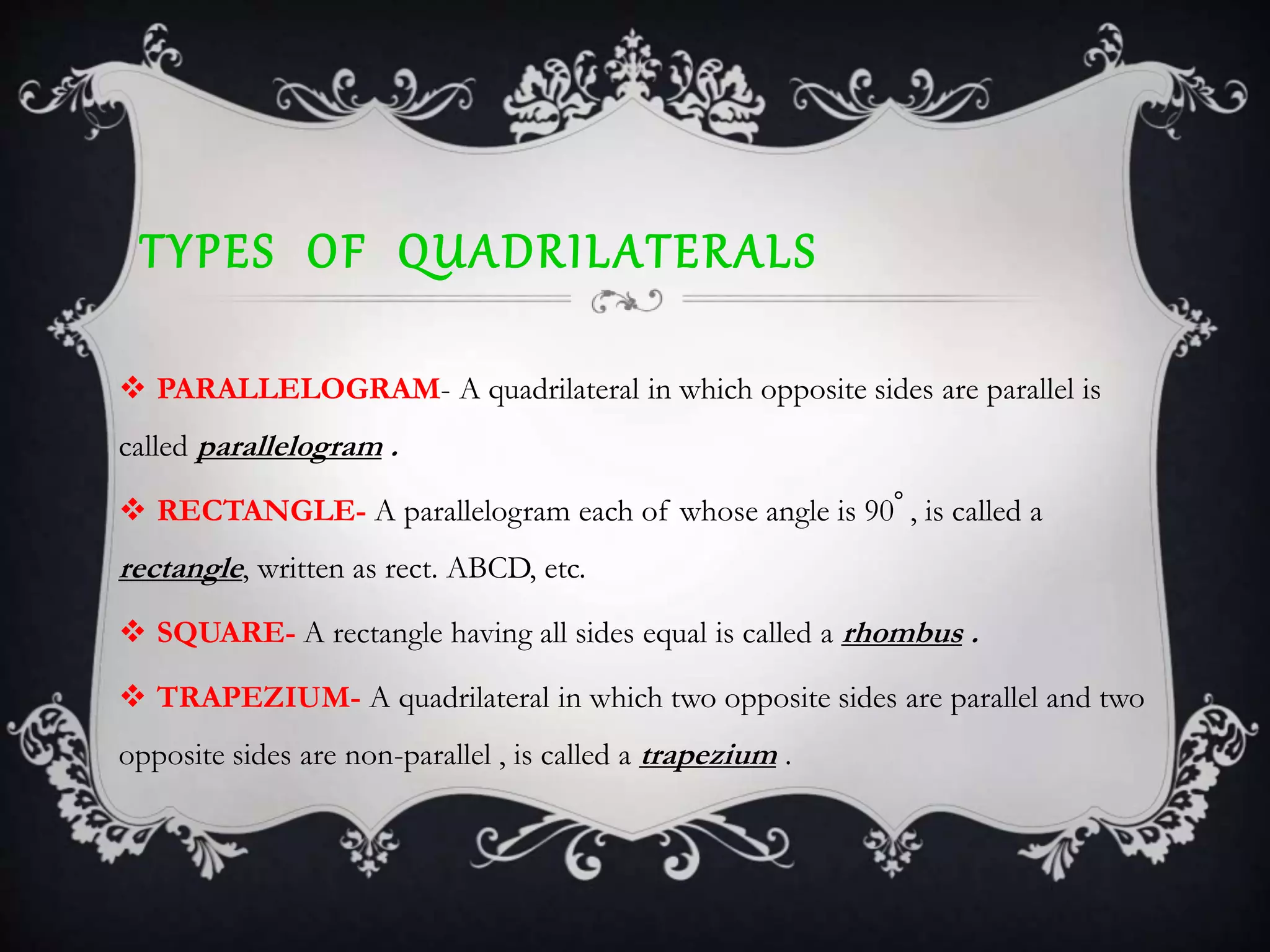 Quadrilaterals & Parallelograms | PPTX