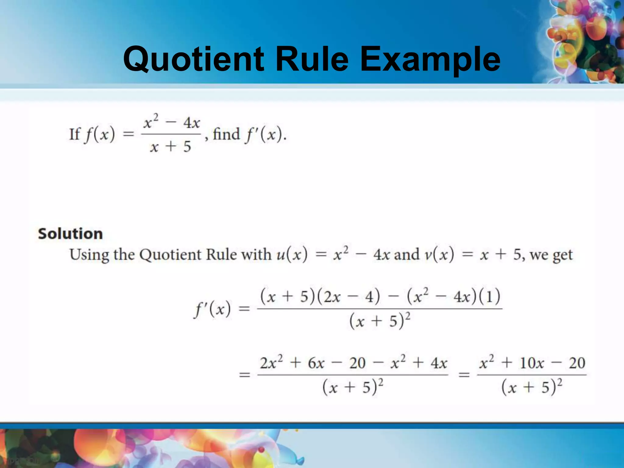 Derivatives and their Applications | PPTX
