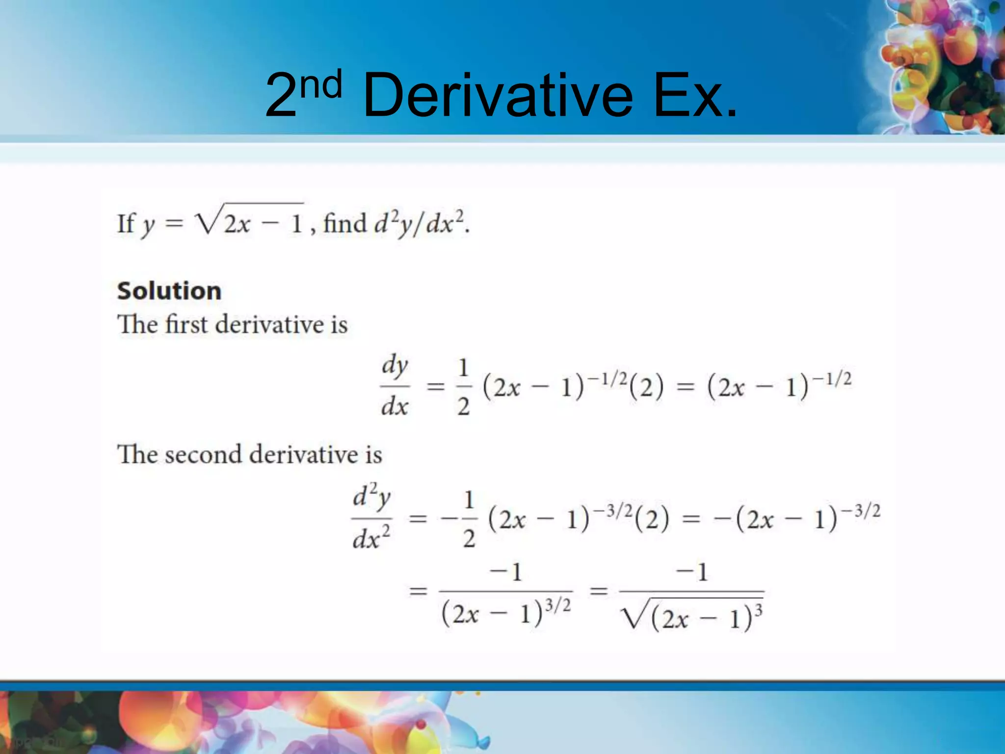 Derivatives and their Applications | PPTX