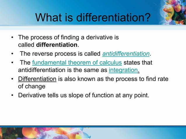 Derivatives and their Applications | PPTX