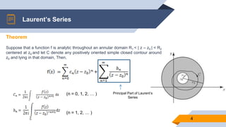 Laurent's Series & Types of Singularities | PPTX