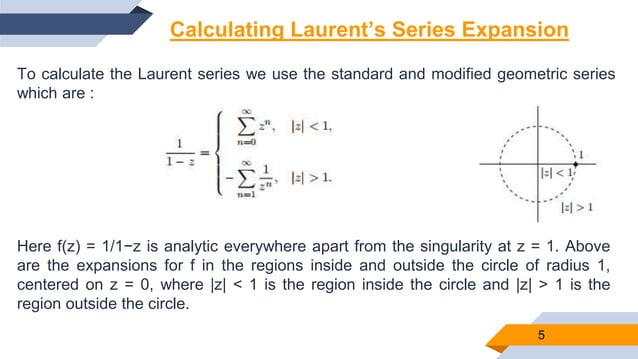 Laurent's Series & Types of Singularities | PPTX | Physics | Science