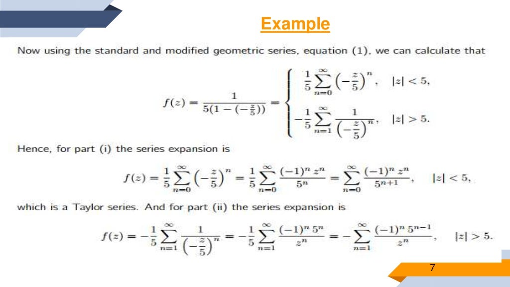 Laurent's Series & Types of Singularities