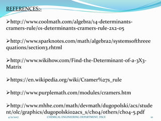 CRAMER’S RULE | PPTX
