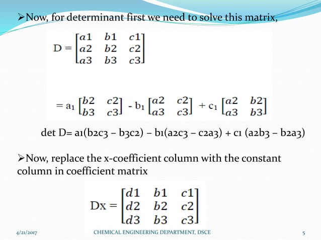 CRAMER’S RULE | PPTX | Chemistry | Science