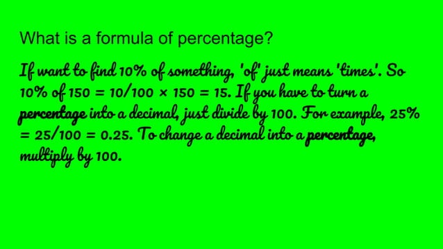 Percentage | PPT