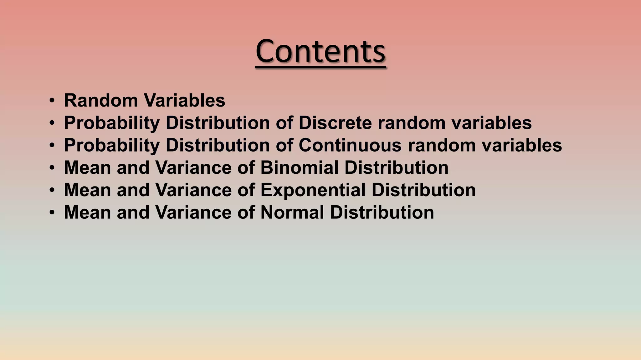 Probability Distribution - Binomial, Exponential and Normal | PPT