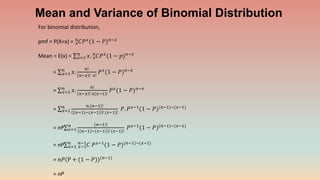 Probability Distribution - Binomial, Exponential and Normal | PPT