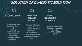 Solution of all math equations and square method | PPTX | Physics | Science