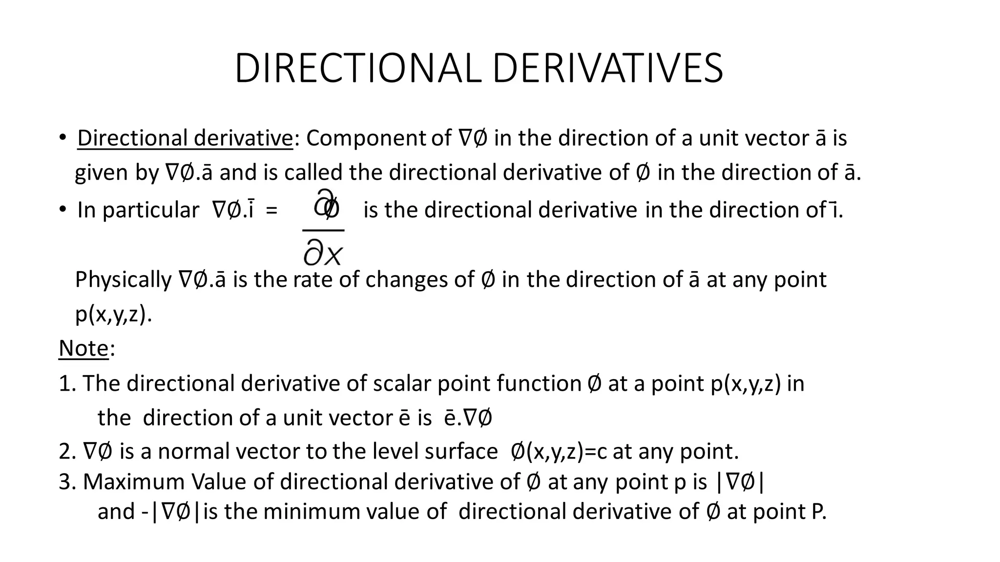 Directional Derivatives Vector Differenciation Pdf