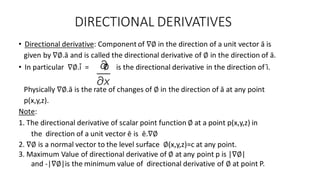 Directional Derivatives - vector differenciation | PDF