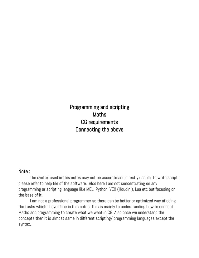 Maths&programming forartists wip | PDF