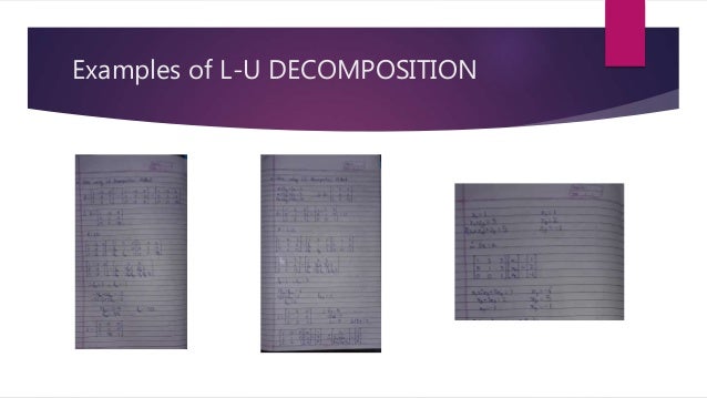 LU Decomposition Its Method, Example and Source Code | PPTX