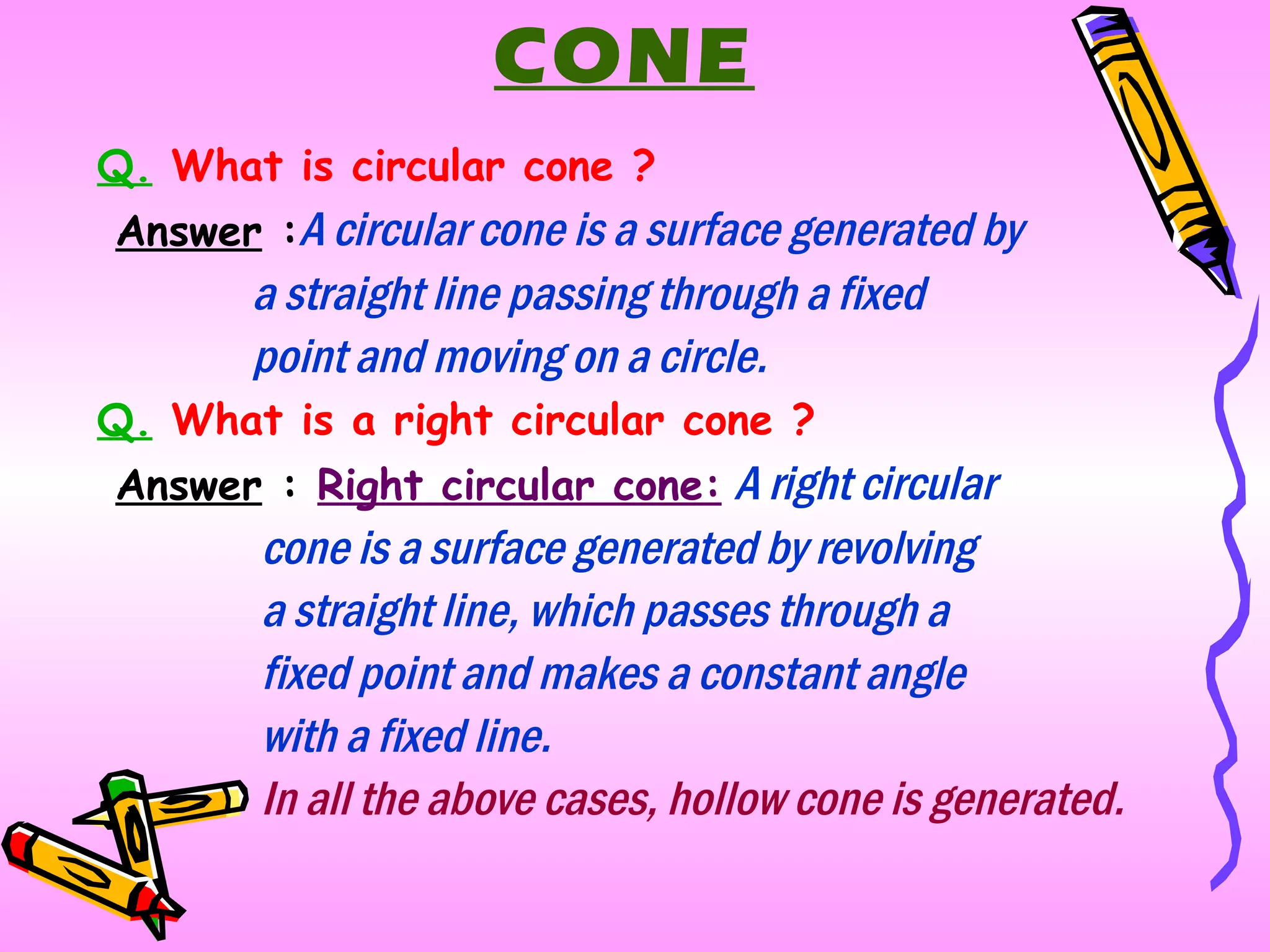 Volume of a right circular cone | PPT
