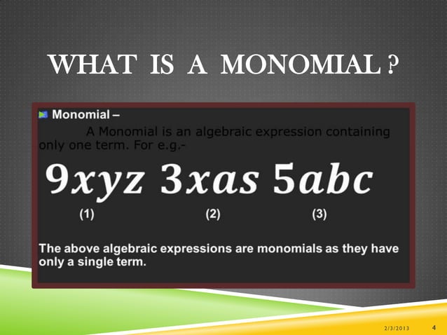 multiplication of algebraic expressions | PPTX