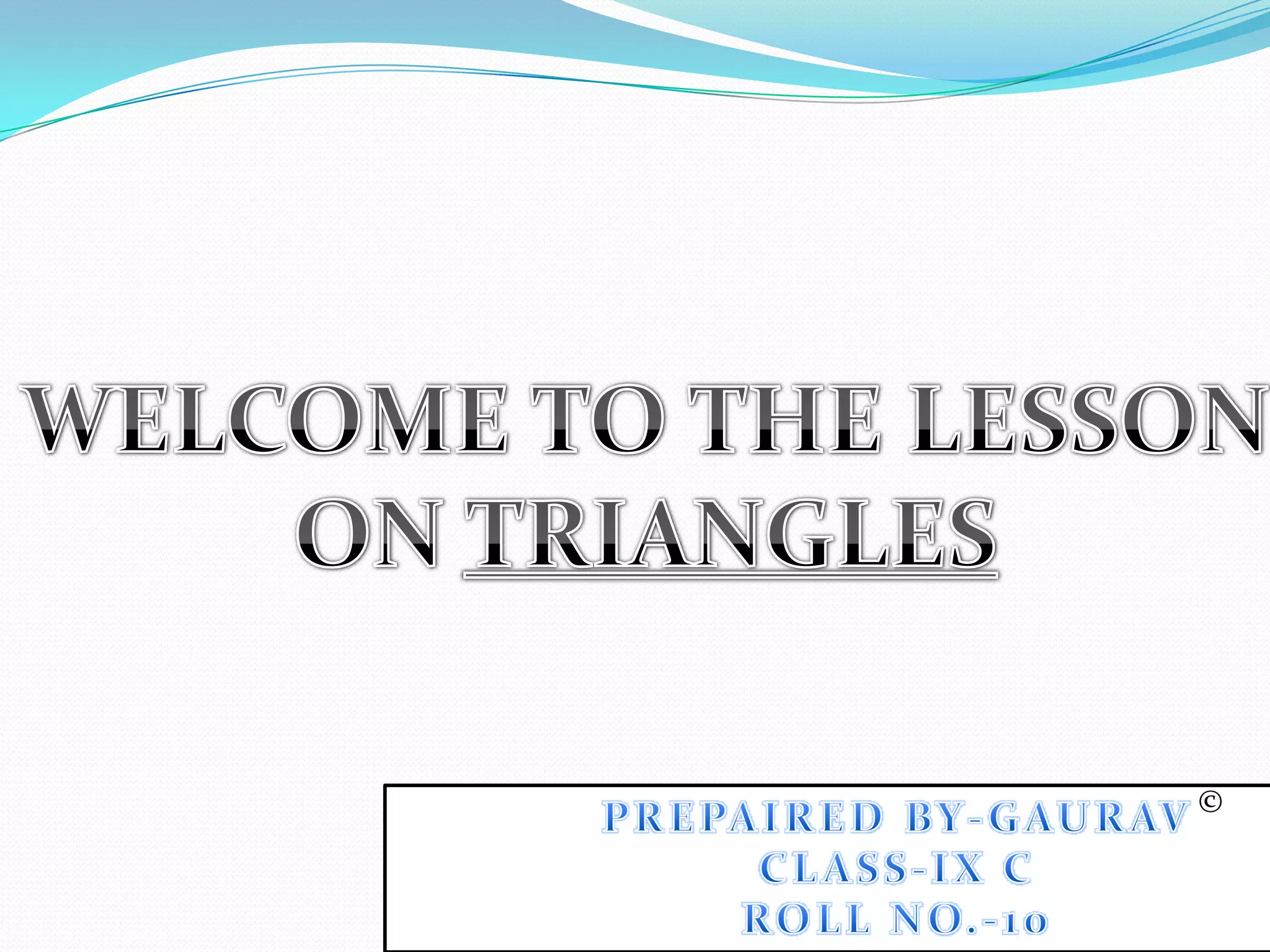 ppt on Triangles Class 9 | PPTX