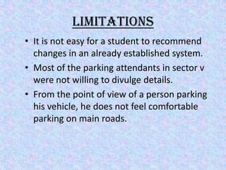 Presentation on parking problem in sector v | PPTX