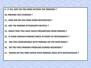 Presentation on parking problem in sector v | PPTX