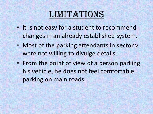 Presentation on parking problem in sector v