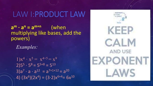 laws of exponents | PPTX | Physics | Science