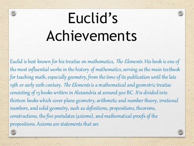 Euclid Biography Childhood Life Achievements Timeline