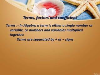 algebraic expression | PPTX