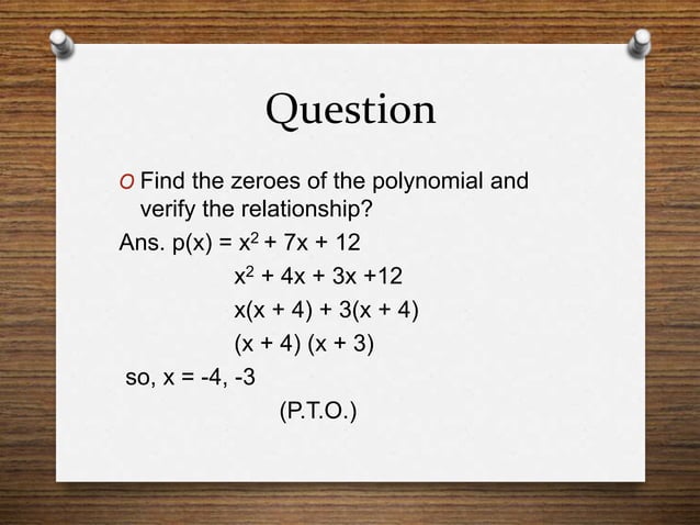 Polynomial- Maths project | PPT