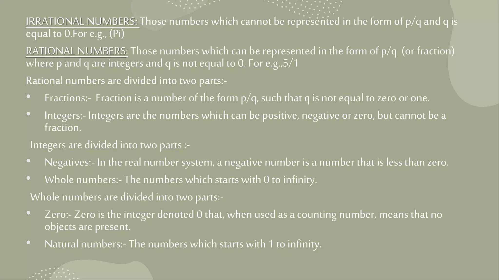 Maths PPT on NUMBER SYSTEM | PPT