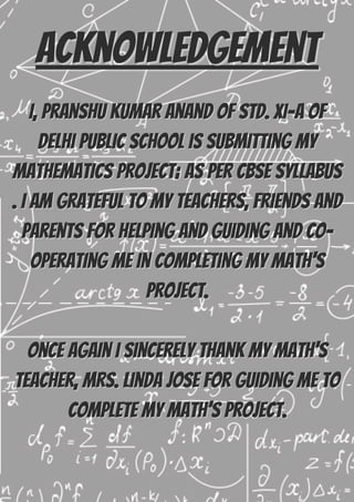 Maths project on permutations and combinations class 11 | PDF