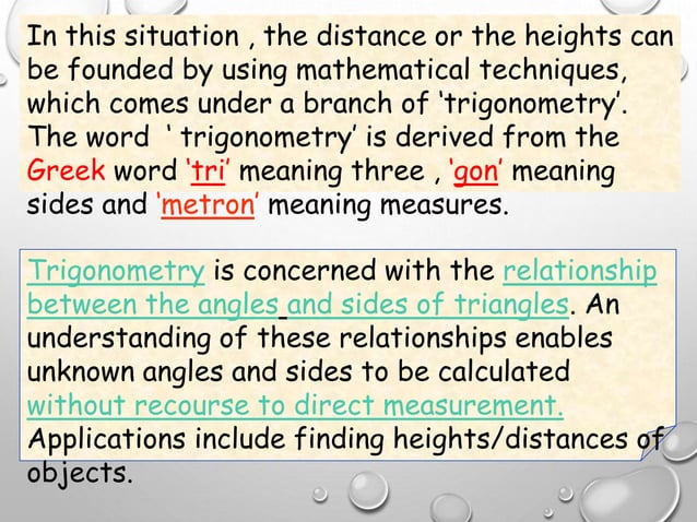 Maths project --some applications of trignometry--class 10 | PPTX