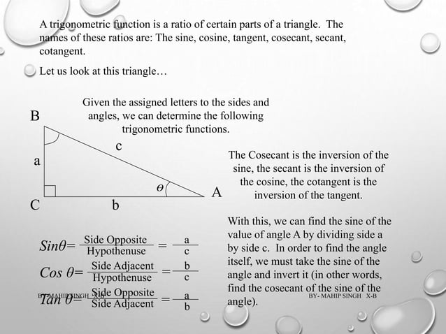 Maths project --some applications of trignometry--class 10 | PPTX