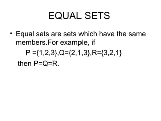 Maths Project on sets | PPT