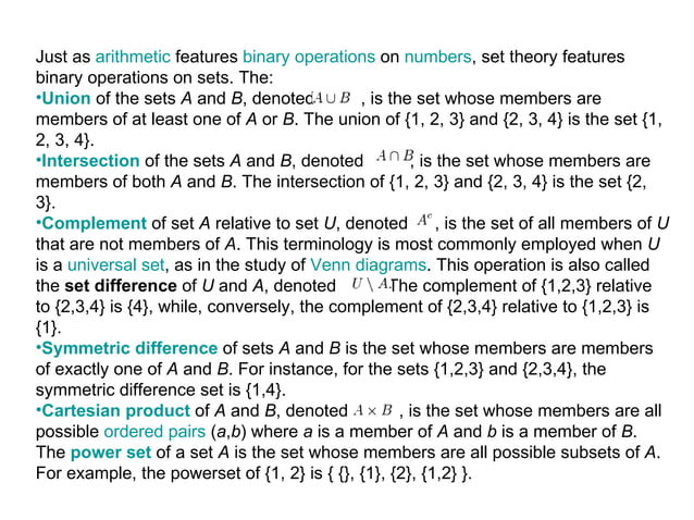 Maths Project on sets | PPT